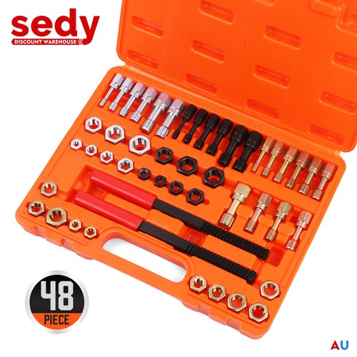 48Pcs Thread Repair Thread Chaser Tool Set Cleaner Rethreading Master ...