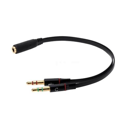 Headset Adapter, 3.5mm Jack Headphone Splitter CTIA Headphone Adapter ...