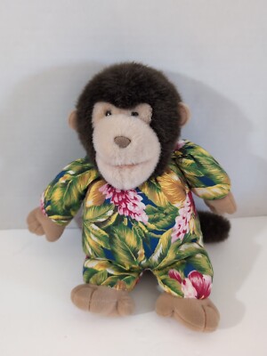 Vintage Realistic Monkey ,Hawaiian ,Plush Creations, Cute Floral 12 ...