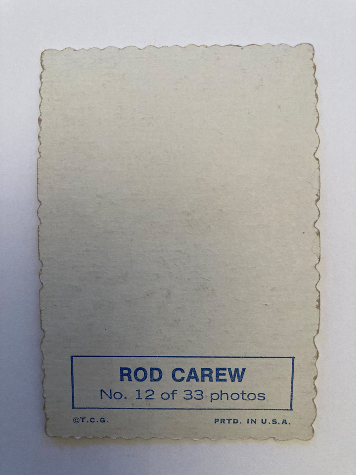 1969 Topps Deckle Edge Baseball Card Rod Carew card #12 Minnesota Twins ...
