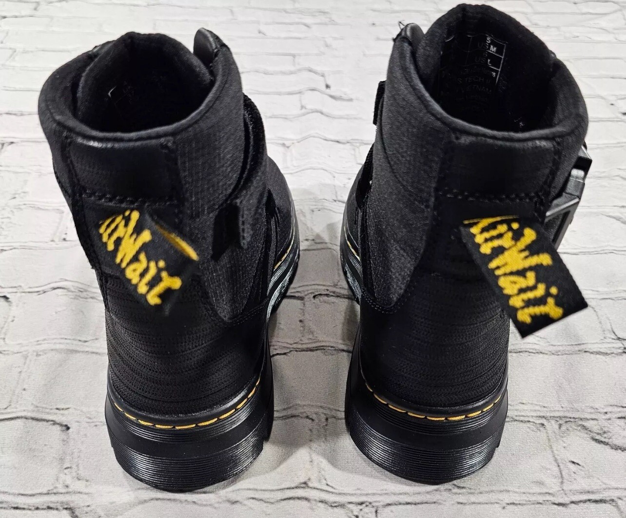 Dr Doc Martens Combs Tech II Boots Black Tactical Ripstop Lace Up Men’s ...