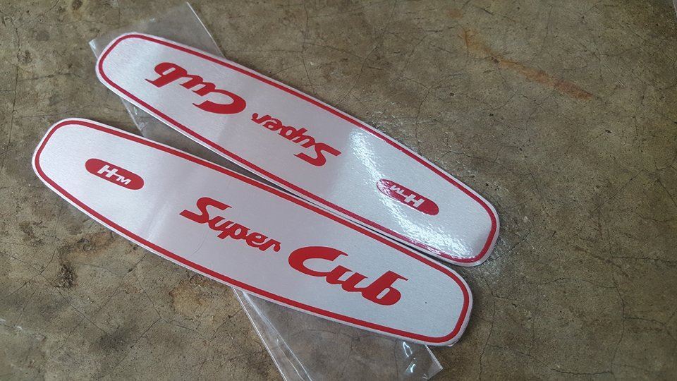 Honda SUPERCUB C100 C102 50CC Gas Tank Sticker Emblem Decal aluminium ...