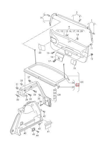 GENUINE OEM VW Golf Mk7 2013- Cargo Cover Bracket Repair Set 5G6898780 ...