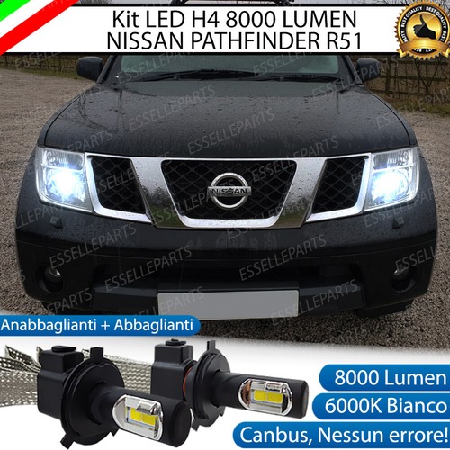 KIT H4 LED PER NISSAN PATHFINDER R51 LAMPADE LED H4 6000K XENON BIANCO ...