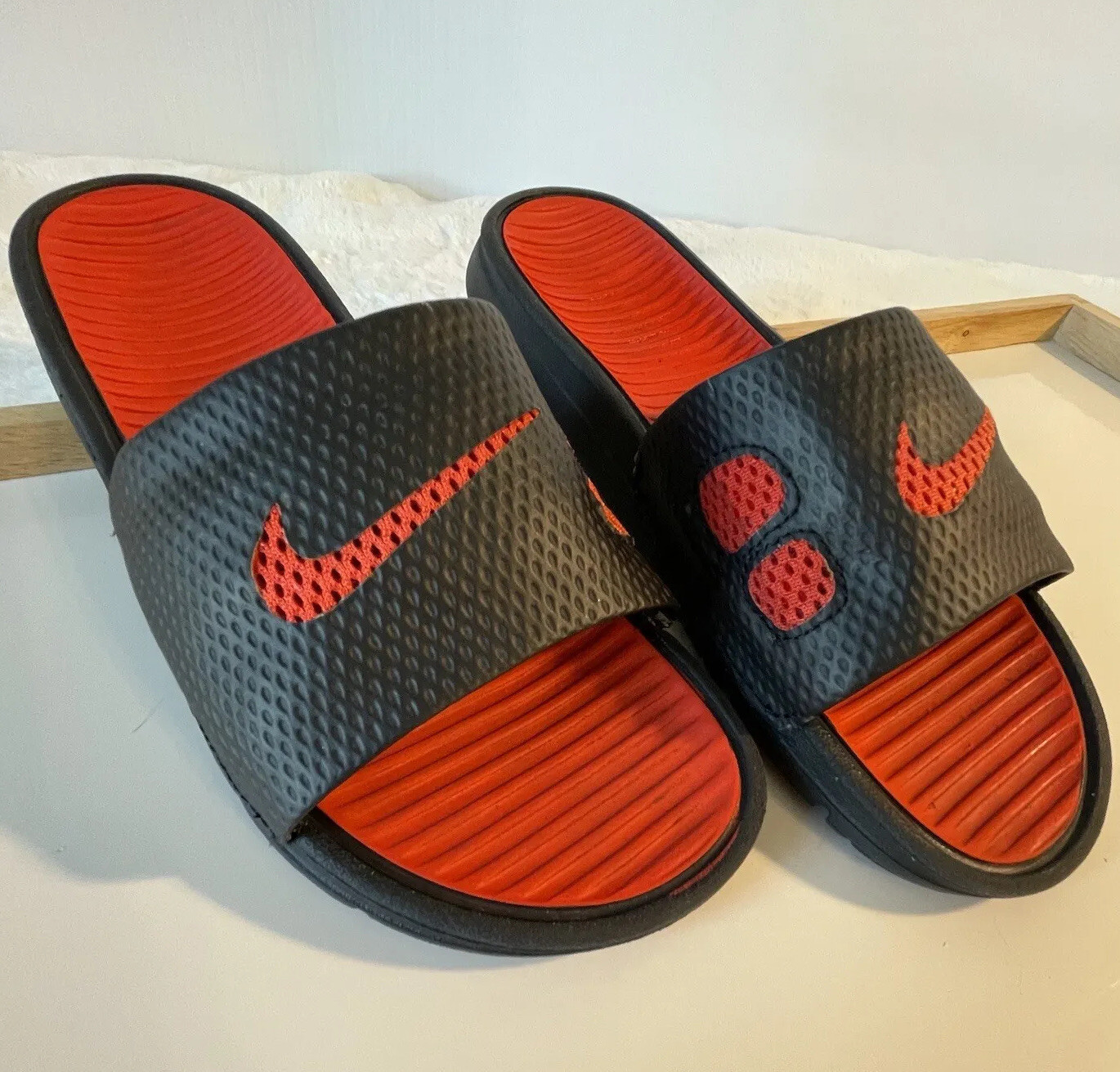 Nike Benassi Solarsoft Slide Blue Orange