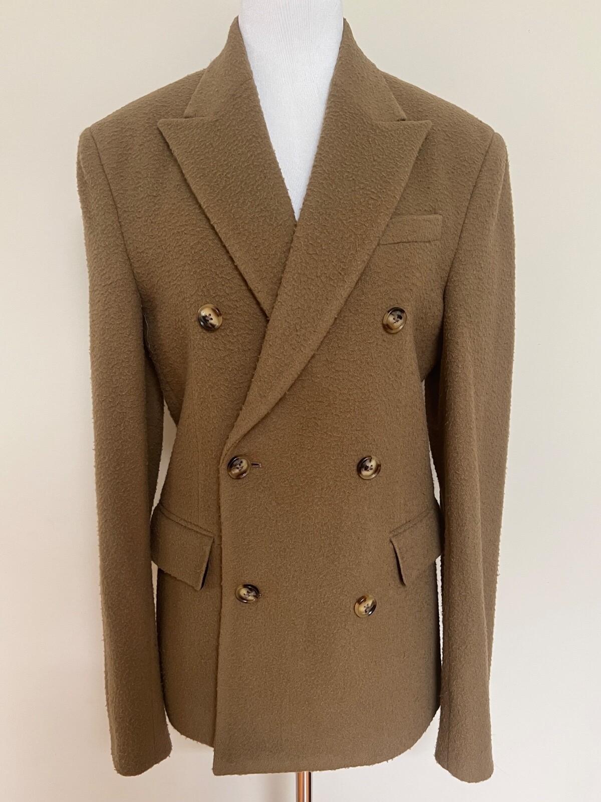 New Amiri Camel Boiled Wool Cashmere Double Breasted Blazer Jacket 48 38 $2990 | eBay