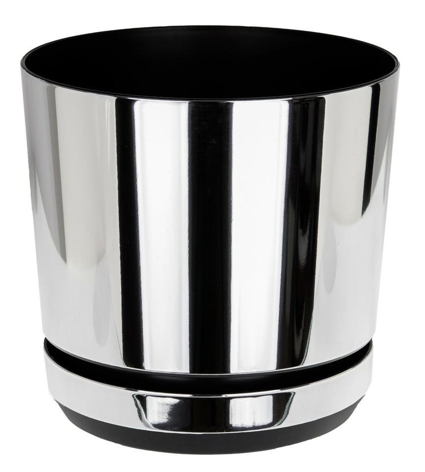 Indoor Plant Pots, 6 sizes – Mirror Plant Pot Planter with Saucer and ...