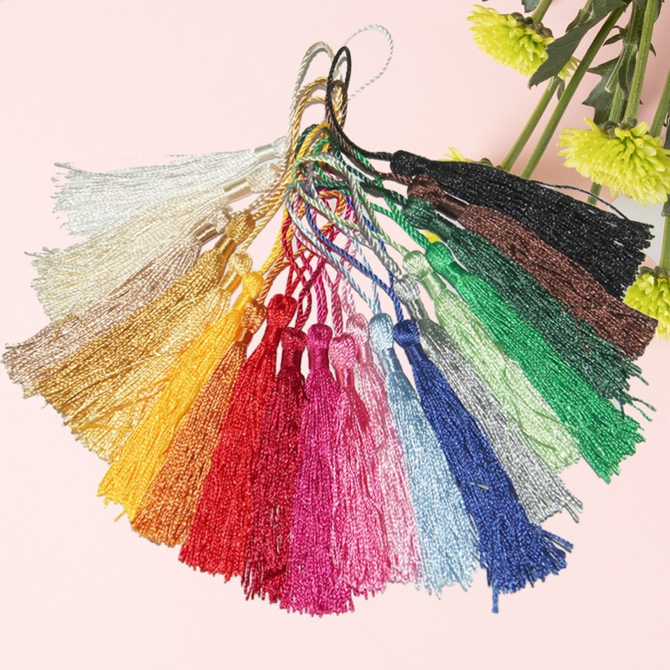 100 Pcs Tassel Hanging Fringe Jewelry Tassels Chinese Knot Pendant ...