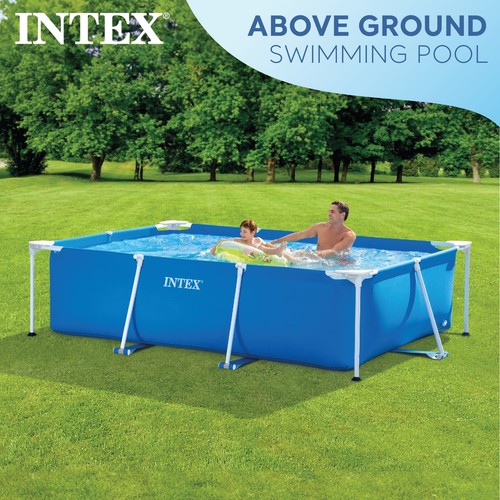 Intex 8.5x5.3x2.13 Rectangular Above Ground Backyard Pool (Open Box) (2 ...