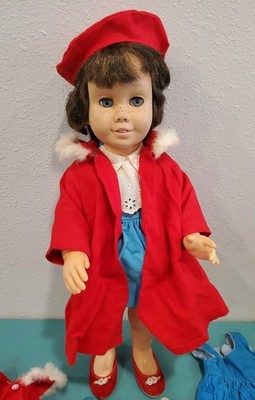 Vtg Chatty Cathy 19" Talking Doll Marked Patent Pending MCMLX Talks ...