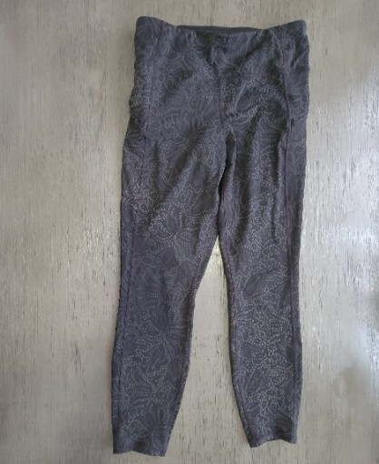 Athleta Black Reflective Floral Pattern Legging Size M - Gem