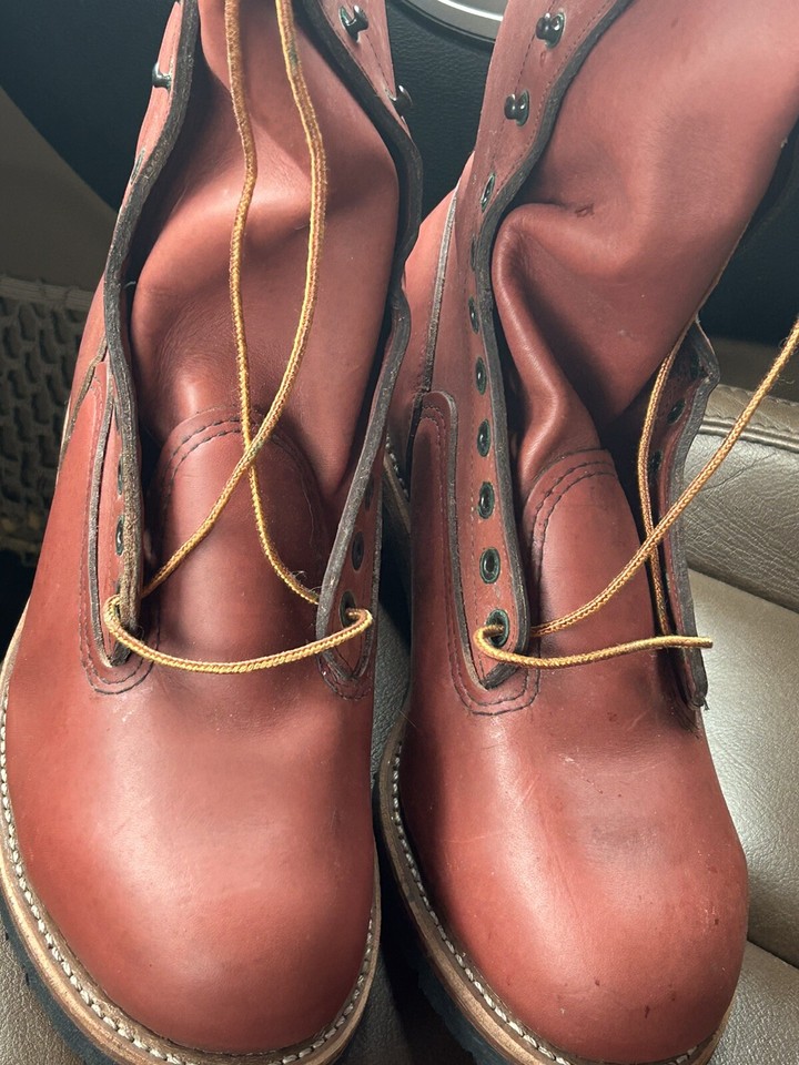 Vtg New Red Wing Lineman Boot 2450 11.5 E Made USA 15 In Tall Logger ...