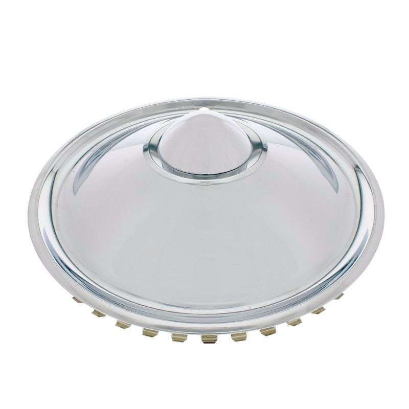 16" Custom Full Moon with Bullet Style Hot Rod Chrome Hubcaps ...