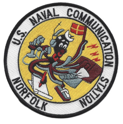 4.5" NAVY NAVAL COMMUNICATION STATION NORFOLK VA EMBROIDERED PATCH | eBay
