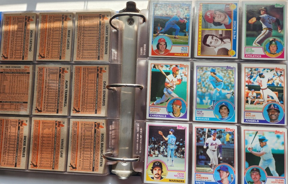 1983 Topps Baseball Complete Set 1-792 NEAR MINT CONDITION in pages w ...