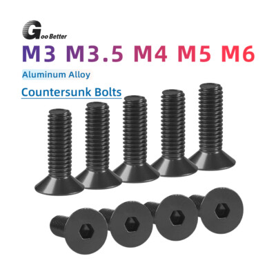 M3 M3.5 M4 M5 M6 Socket Countersunk Screws Anodization Bolts CSK Allen ...
