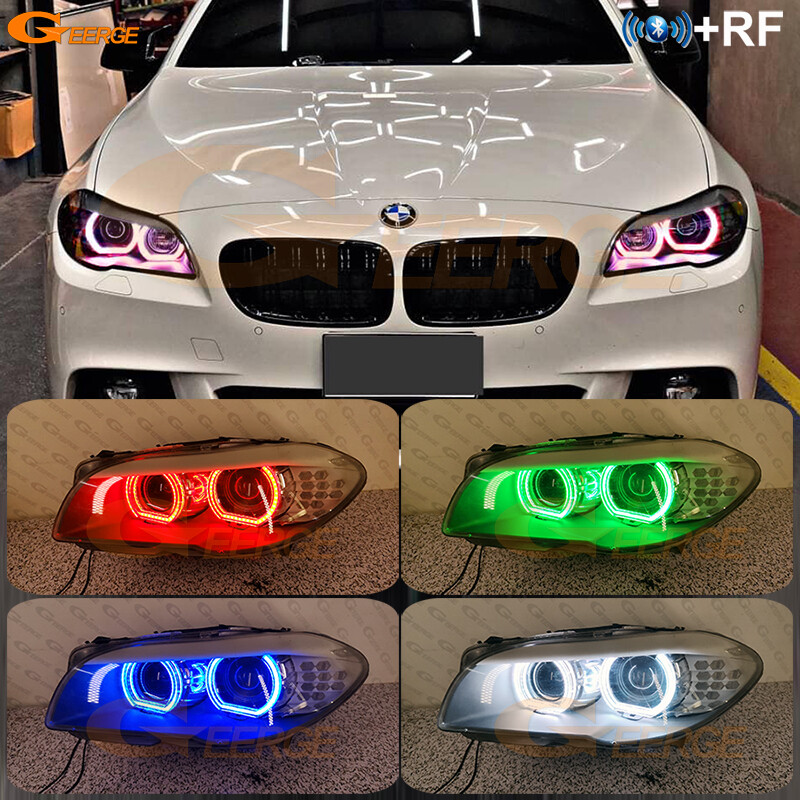 For BMW 5 Series F10 F11 F18 M5 Multi Color DTM Style RGB Led Angel ...