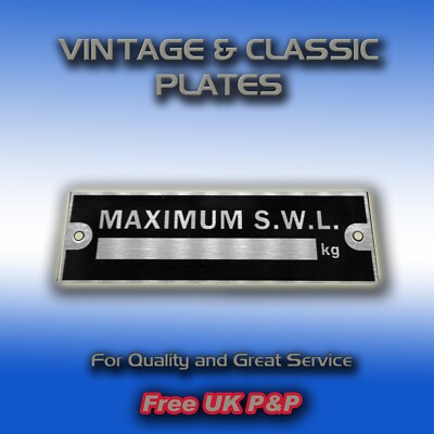 SWL WEIGHT PLATE for Ramps TOWING DOLLY COLLAPSIBLE A-Frame CAR ...