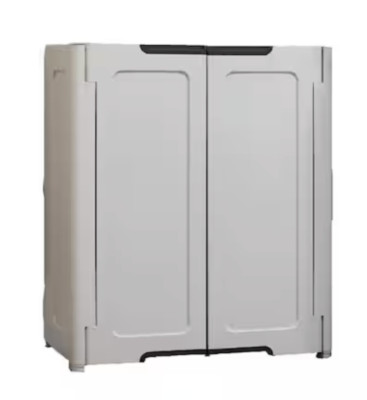 HDX Freestanding Garage Base Cabinet in Light Grey (30 in. W x 36 in. H ...