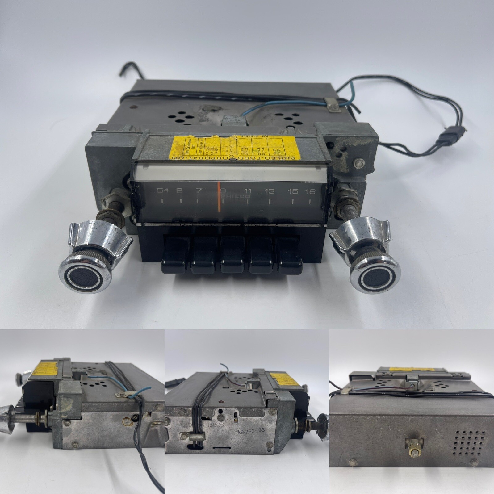 Vintage Ford Philco AM Push Button Car Radio D42A-18806 12V NEG GND ...