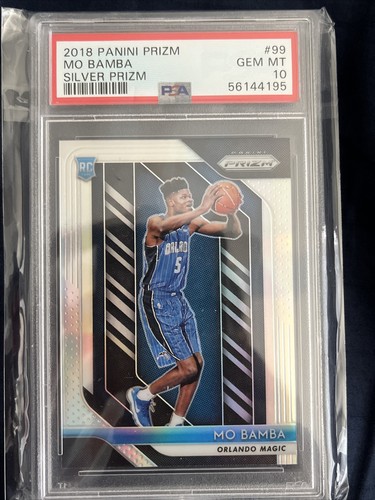 2018-19 Prizm Mo Bamba Silver Prizm Rookie Card RC #99 PSA 10 Magic (95 ...