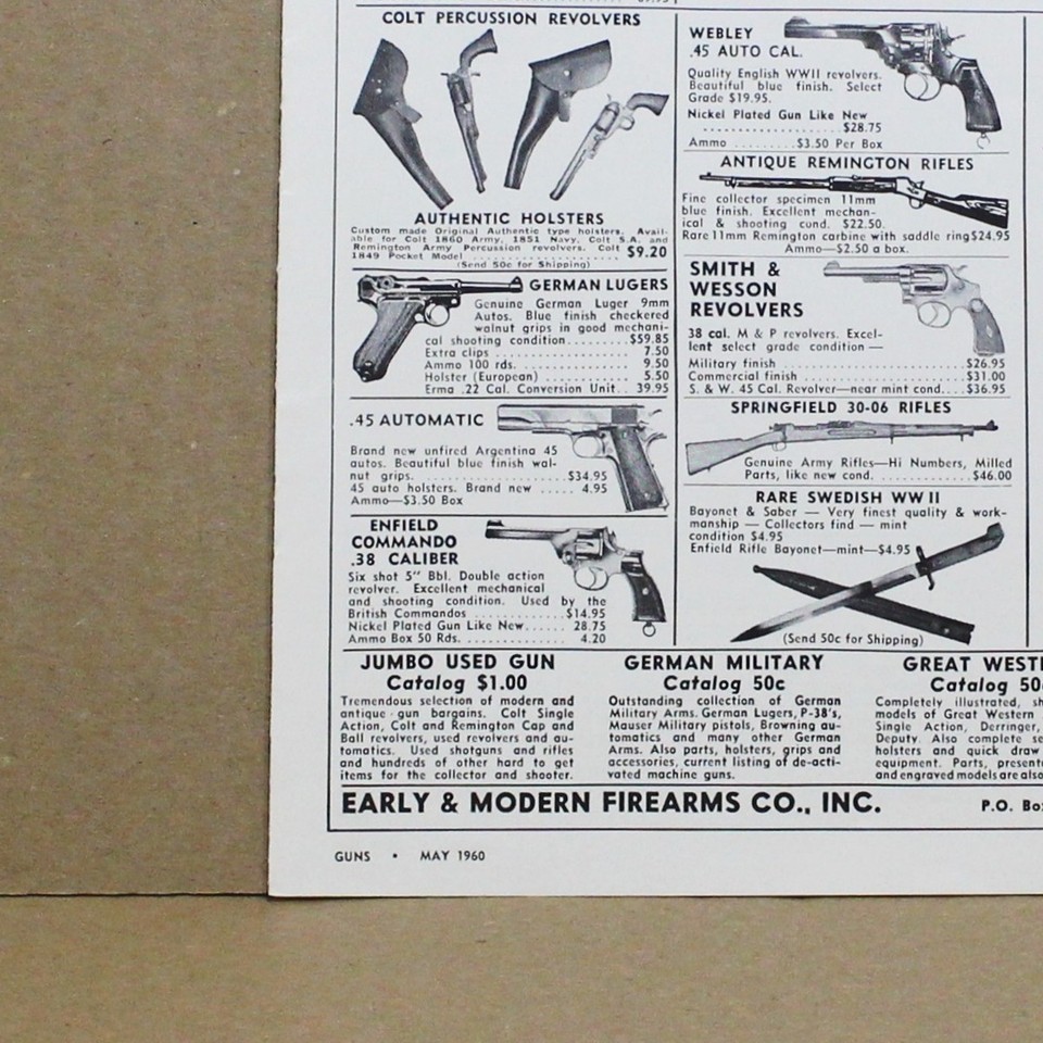 Early & Modern Firearms Company, Inc. 1960 Vintage magazine ...