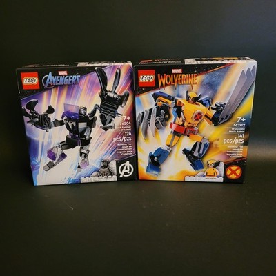 LEGO 76202 Marvel Wolverine Mech Armor and 76204 Black Panther Mech ...