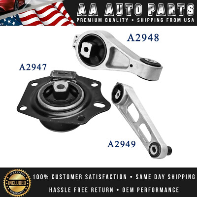 3pcs Engine Motor Mounts Kit for 2001-2010 Chrysler PT Cruiser l4 2.4L ...