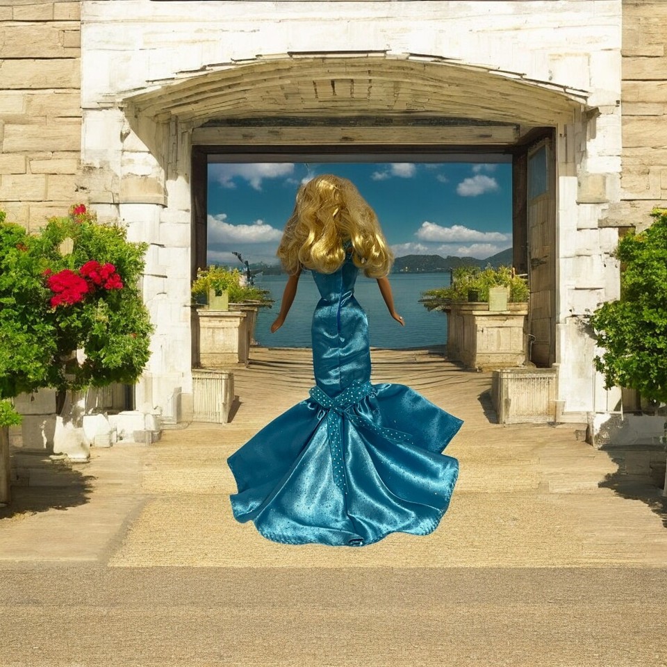 Saphire Siren Princess Mermaid Dress-Unique Handmade Blue Mermaid Gown ...