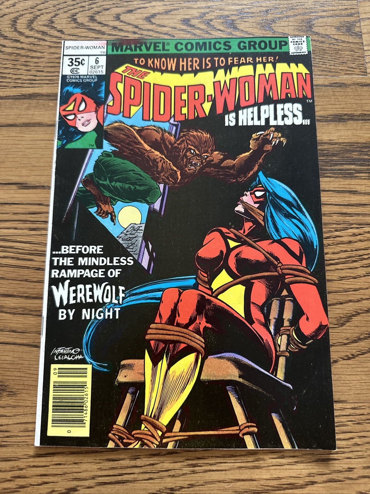 SPIDER-WOMAN #6 (Marvel 1978) Werewolf By Night! Infantino Bondage ...