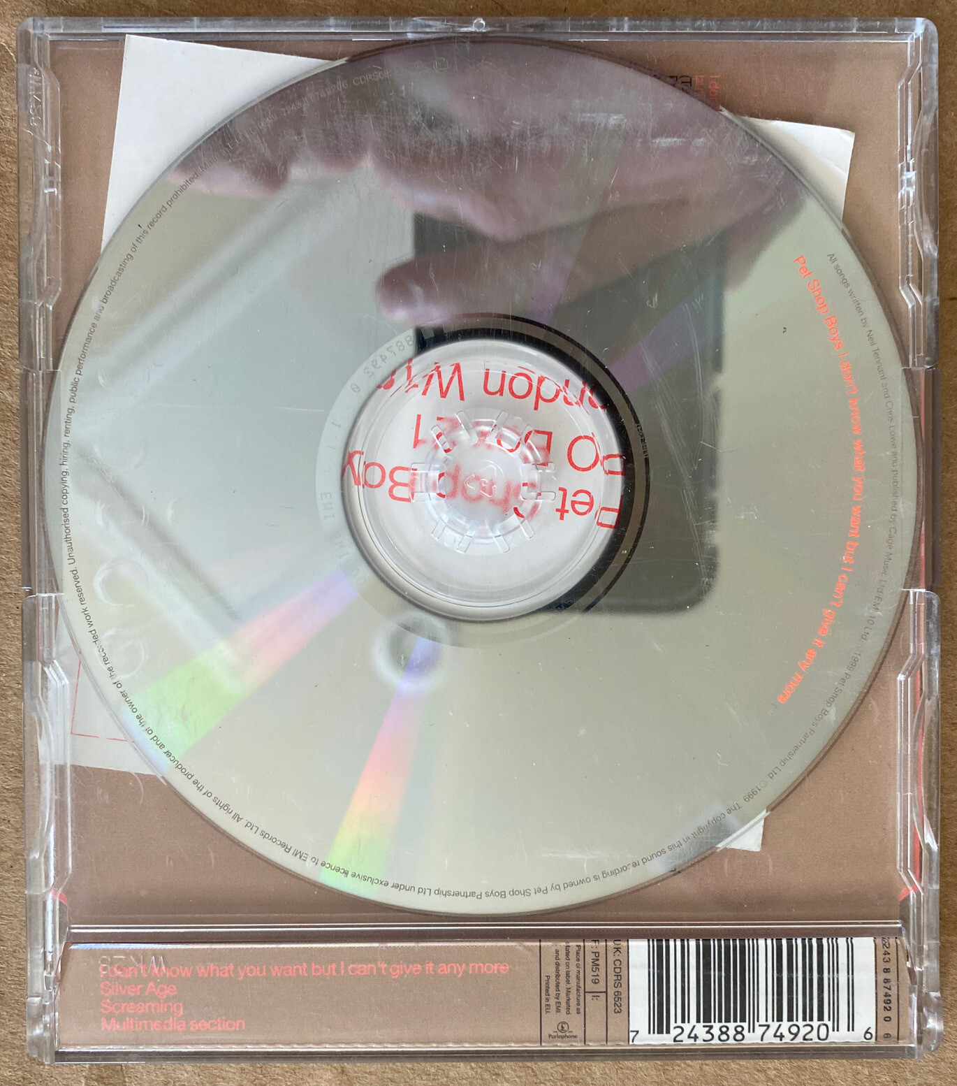 Pet Shop Boys IDK UK CD Single CDRS6523 724388749206| eBay