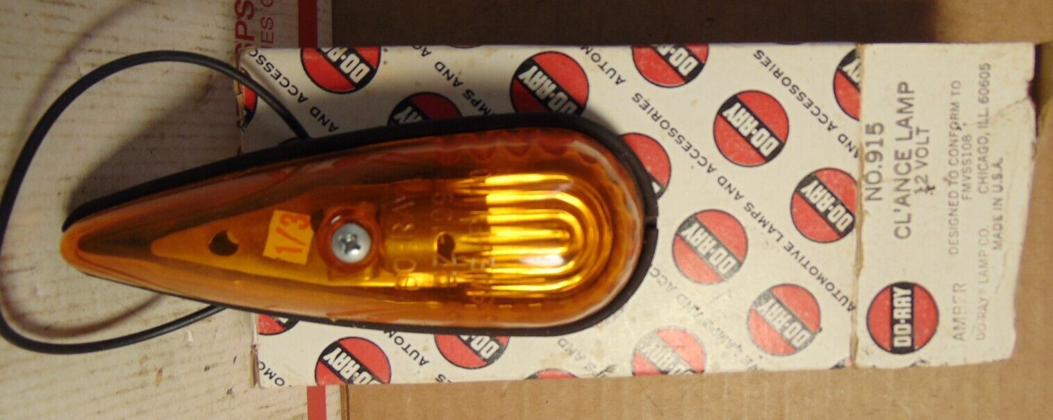 1960's 1970's VINTAGE DORAY AMBER CLEARENCE LIGHT MARKER # 915 TRUCK ...
