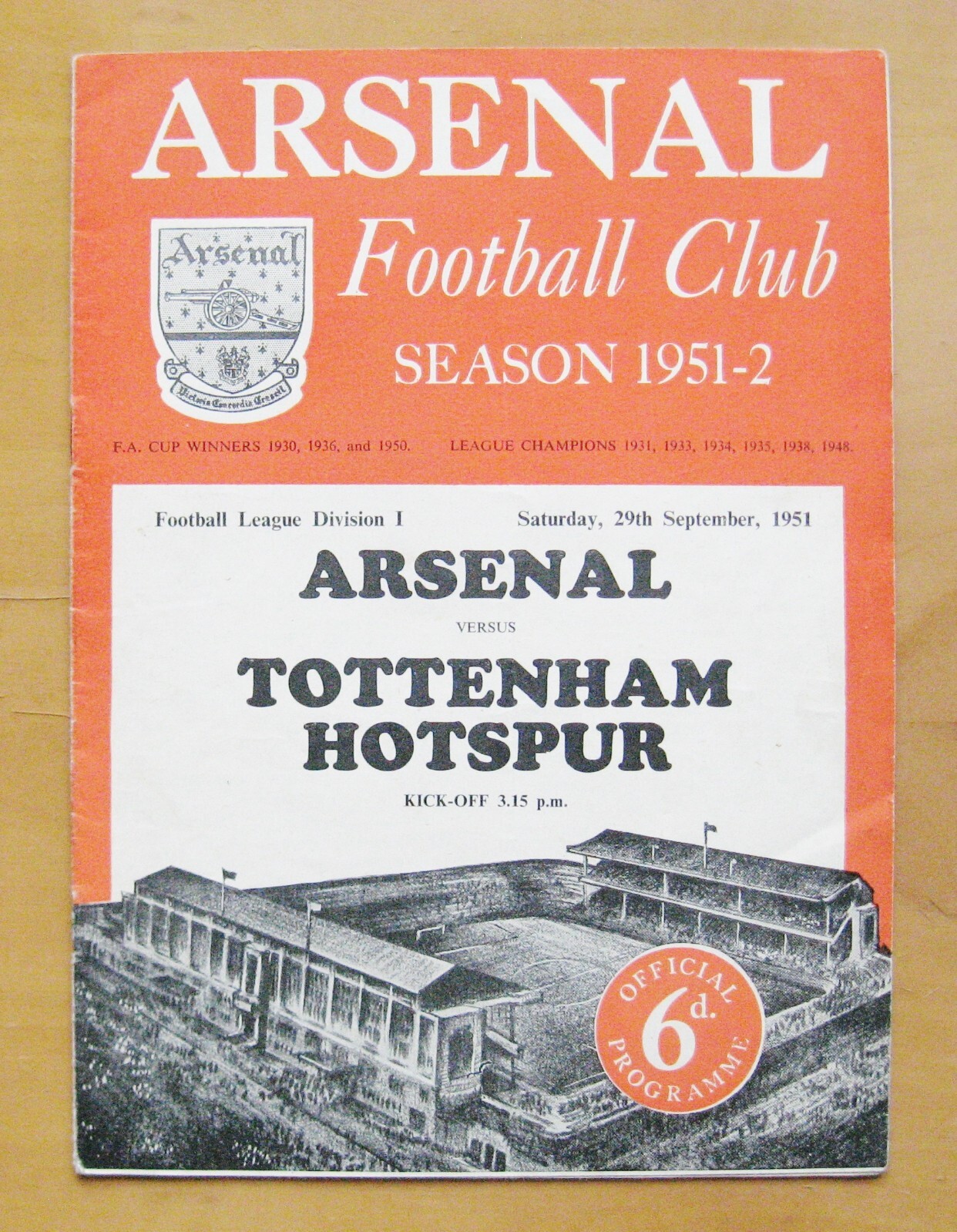 ARSENAL 1951/1952 Home Football Programmes *Pick The One You Need ...