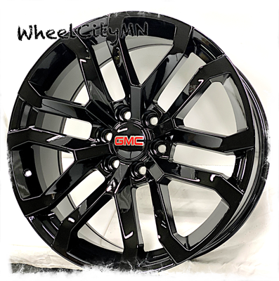 22 inch gloss black 2019 2020 GMC Sierra Yukon Denali OE replica rims ...