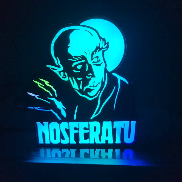 Nosferatu Vampire 3D Printed Horror Mini Lightbox | Shelf Art | LED ...