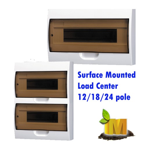 Surface Mounted 12/18/24 pole module switchboard Plastic Enclosure Load ...