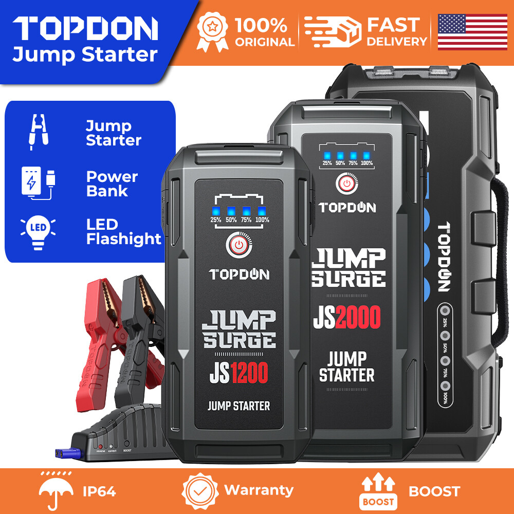 TOPDON JS1200 JS2000 JS3000 Car Jump Starter Booster Jumper Box Power ...