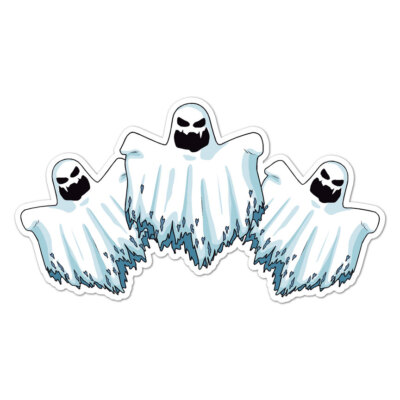Halloween Scary Ghosts, Vinyl Decal Sticker, Indoor Outdoor, 3 Sizes ...