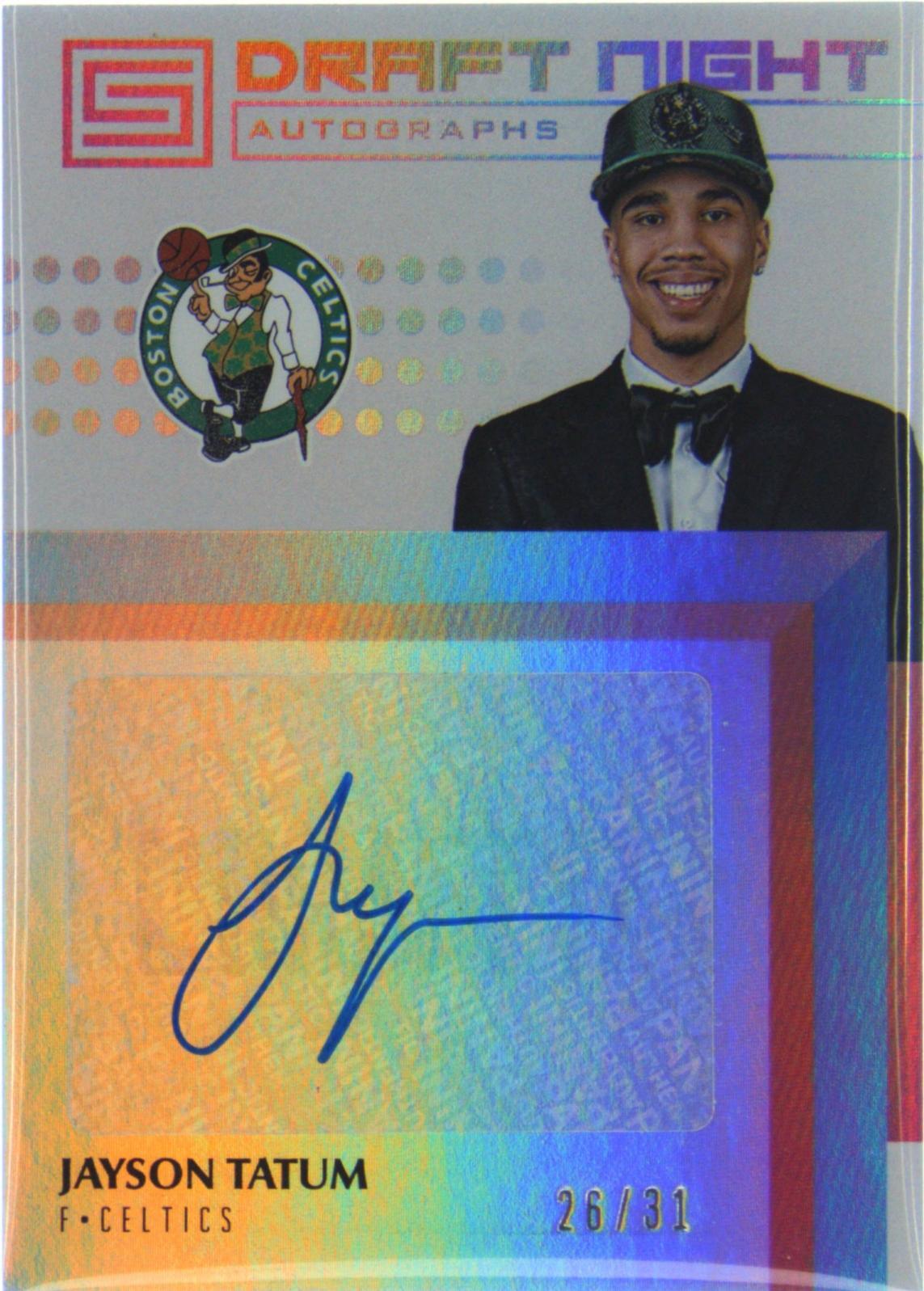 2017-18 Panini Status - Draft Night Autographs Jayson Tatum #DN-JTT /31 (AU, RC) for sale online ...