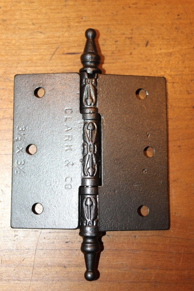 3-1/2" x 3-1/2" Ornate Clark Steeple Tip Cast Iron Victorian Eastlake ...