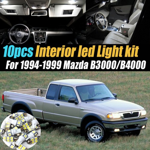 10Pc Super White Car Interior LED Light Kit Pack for 1994-1999 Mazda ...