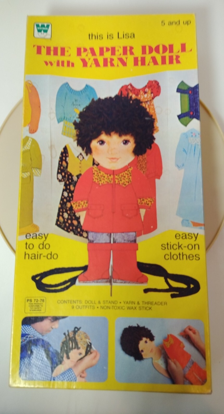 Whitman Vtg 1978 Lisa Paper Doll with Yarn Hair Sealed NRFB Stick-on ...