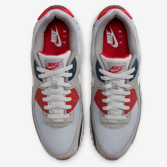 Nike Air Max 90 Shoes "Grey/Fire Red" (DM0029-005) Expeditedship | eBay