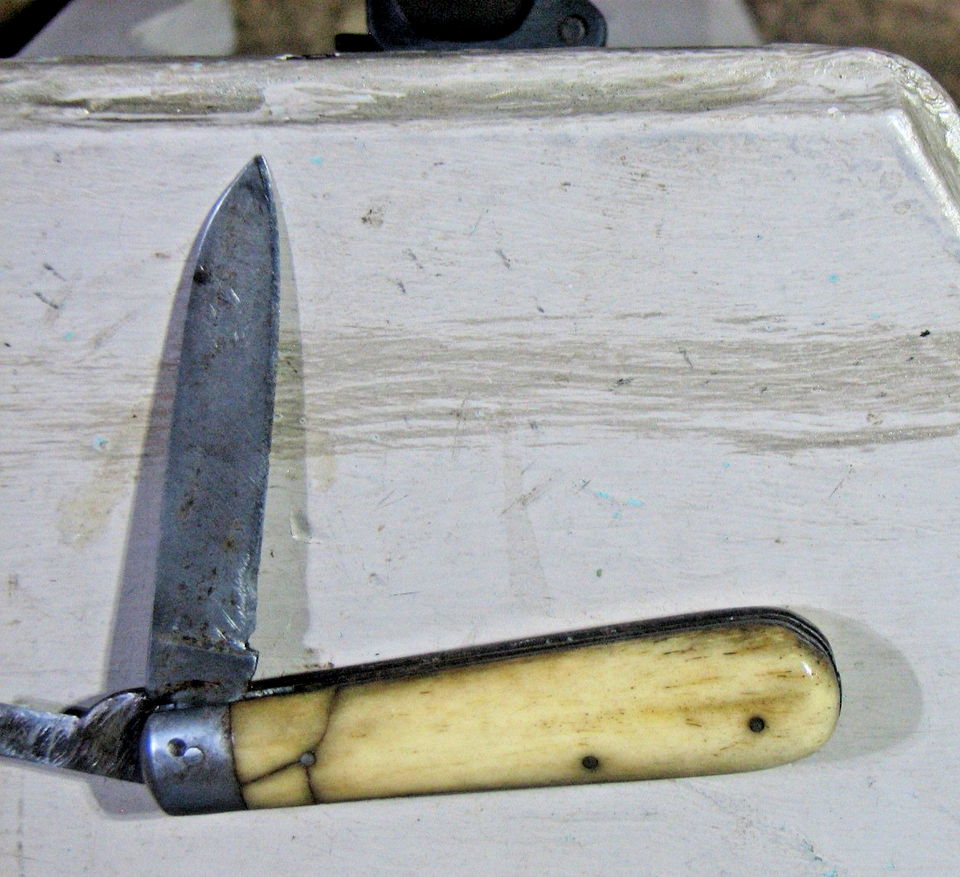 Vtg Bone Swan Works Pocket Knife Sold for patrs or repair Germany | eBay