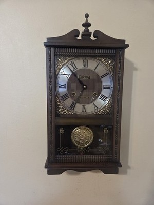 Vintage Centurion 35-Day Wall Clock Chime Pendulm With Key Working | eBay
