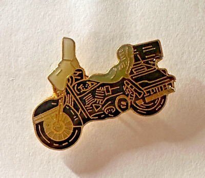 BRAND NEW BRASS ENAMEL HAT PIN LAPEL PIN TAC BACK BLACK BAGGER ...