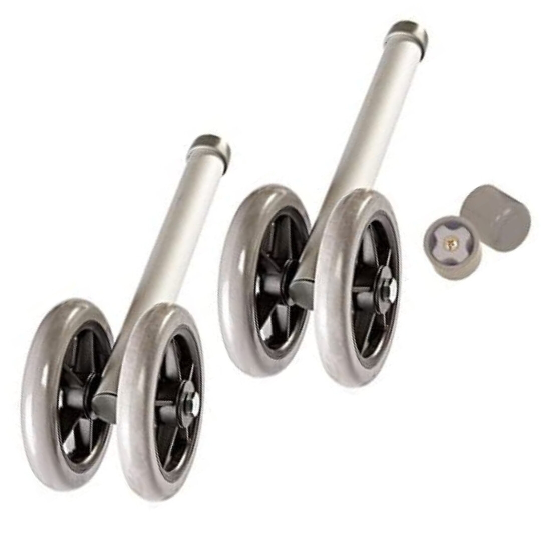 Heavy Duty Bariatric Walker Double 5" Wheels 1pr Comparable to Invacare ...