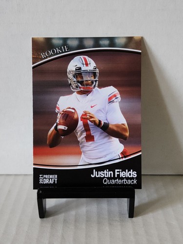 2021 Sage Premier Draft Justin Fields Rookie #53 RC Chicago Bears | eBay