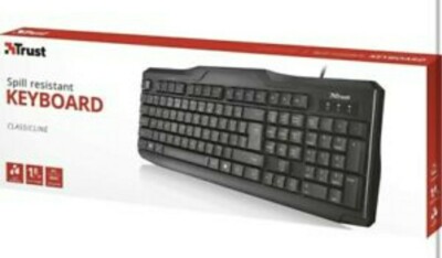 Trust Classicline Wired Keyboard Spill Resistant USB PC / Mac | eBay