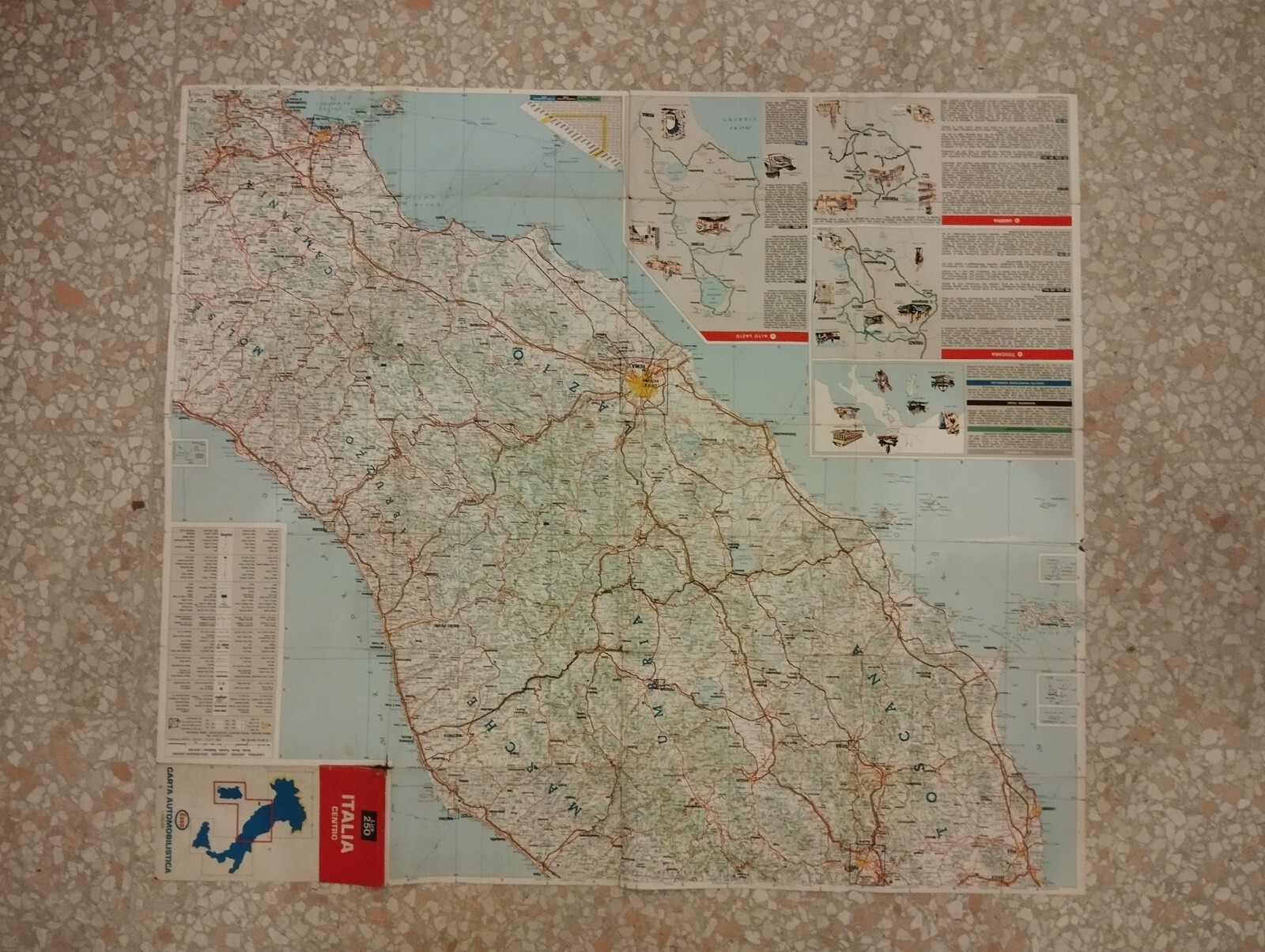 CARTA AUTOMOBILISTICA ESSO 1:500.000 ITALIA CENTRO | eBay.de